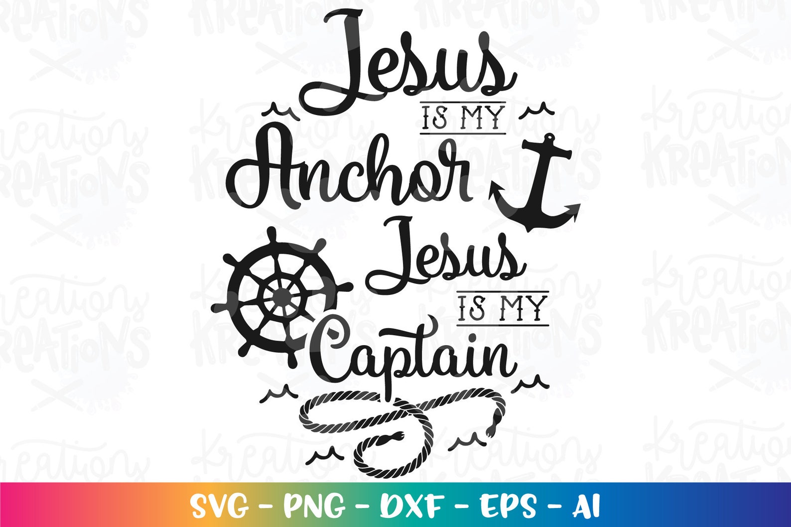 Jesus is My Anchor Jesus is My Captain SVG Religious Quote - Etsy