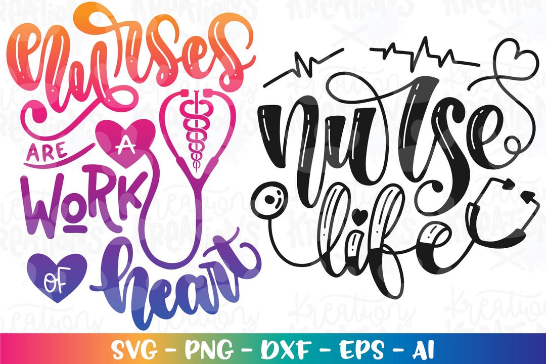 Nurse Heart Beat SVG Nurse Svg Printable Iron on Decal Cut Cutting ...
