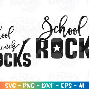 School Rocks Svg Back to School Svg School Lunch Rocks Quote Saying ...