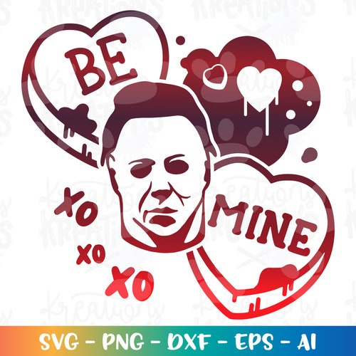 BE MINE Svg Candy Hearts Funny Horror Valentine's Day - Etsy