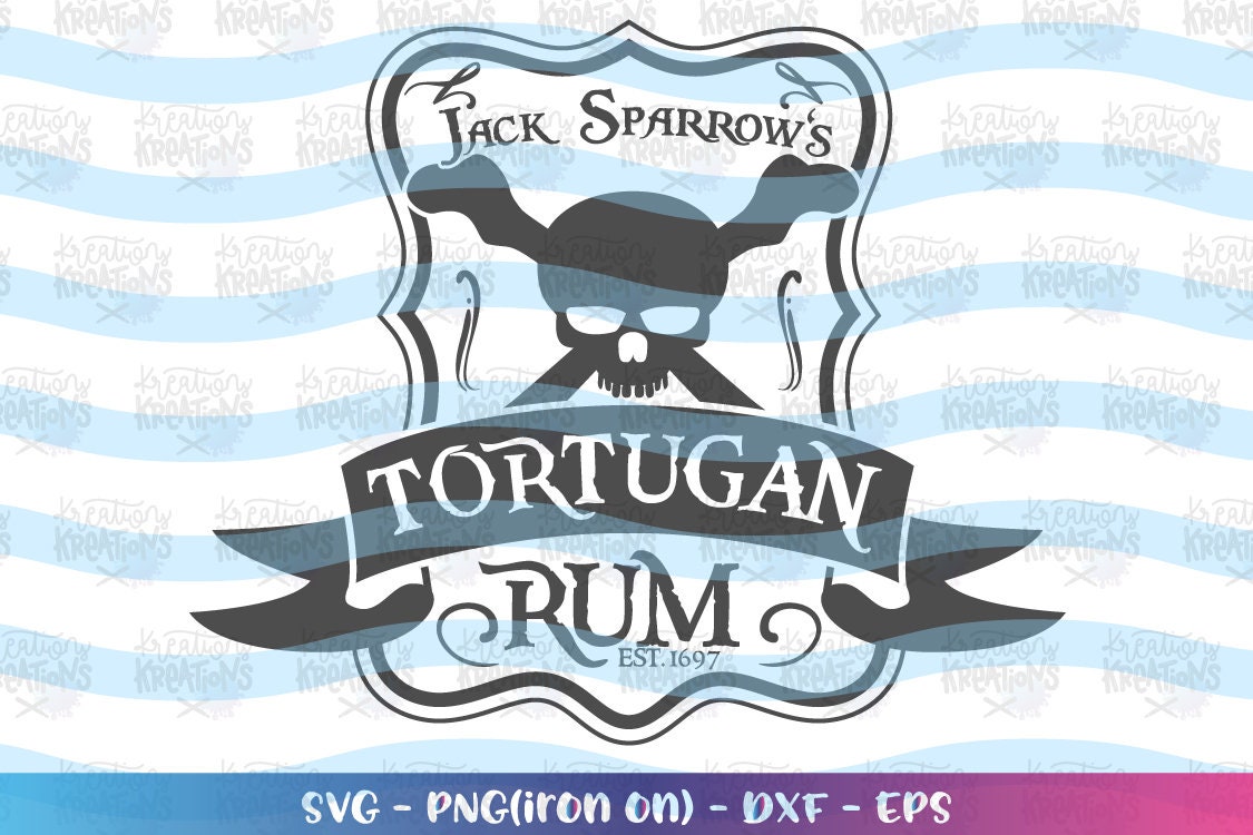 Rum SVG Captain Tortugan Pirate Rum decal print SVG cut cuttab | Etsy