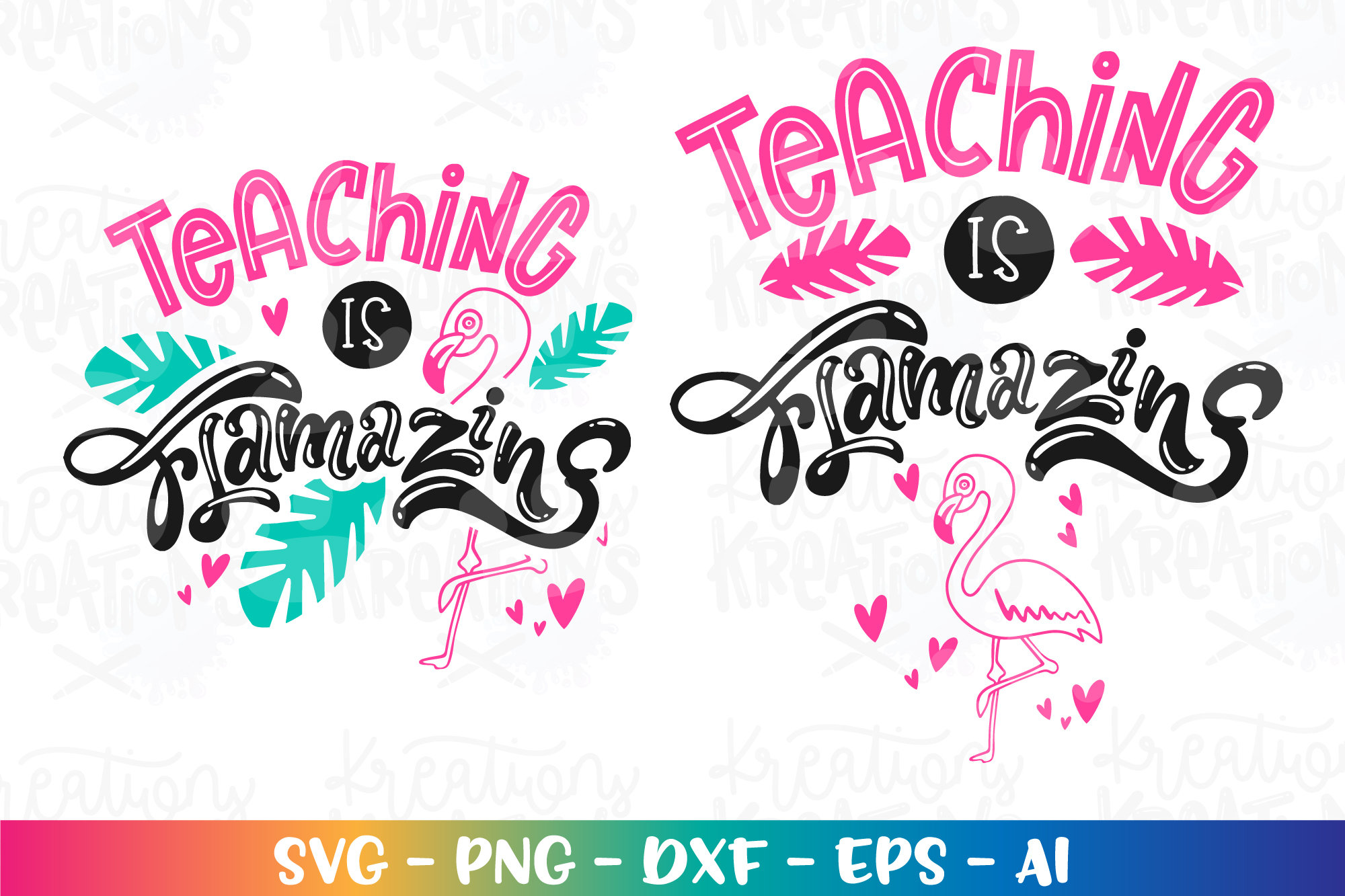 Teaching is Flamazing SVG Flamingo Svg Teacher Hand Lettered - Etsy
