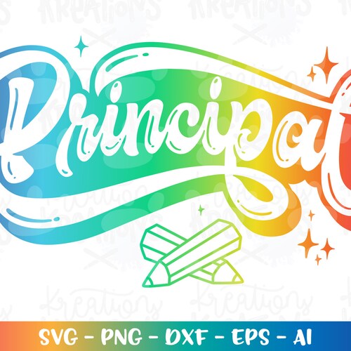 Principal SVG Hand Drawn SVG Hand Lettered Principal Design - Etsy