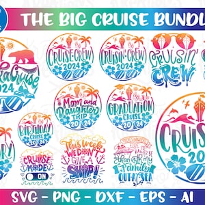 The Big CRUISE SHIP BUNDLE Svg Cruisin' Cruise Shirt Print Color Decal ...