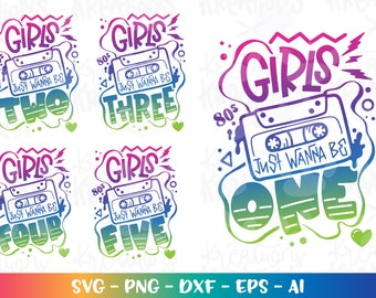 Girls Just Wanna Turn One Svg - Etsy