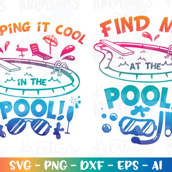 Pool svg - Etsy