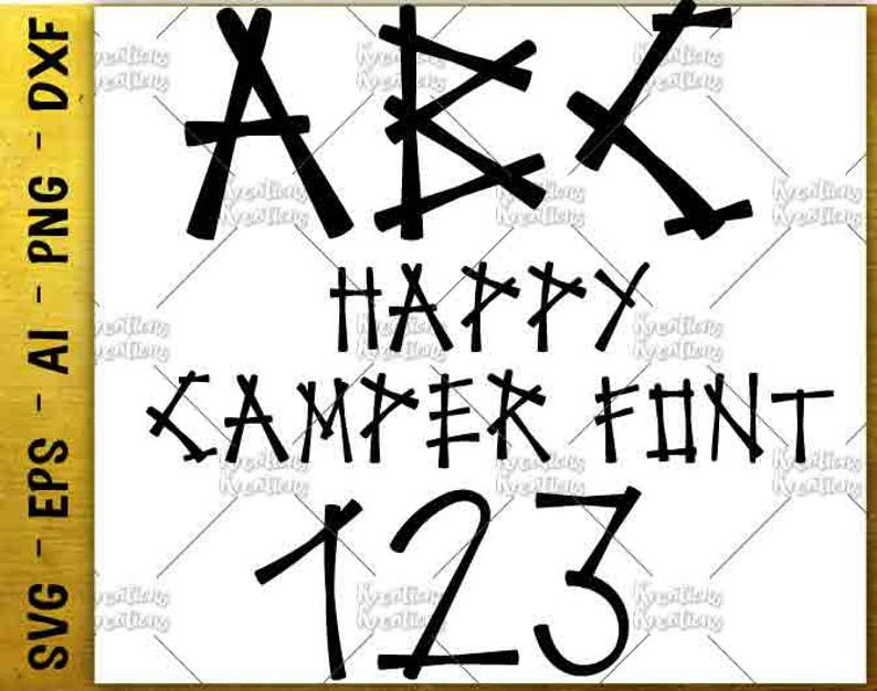 Happy Camper svg alphabet camper letters camper alphabet font | Etsy