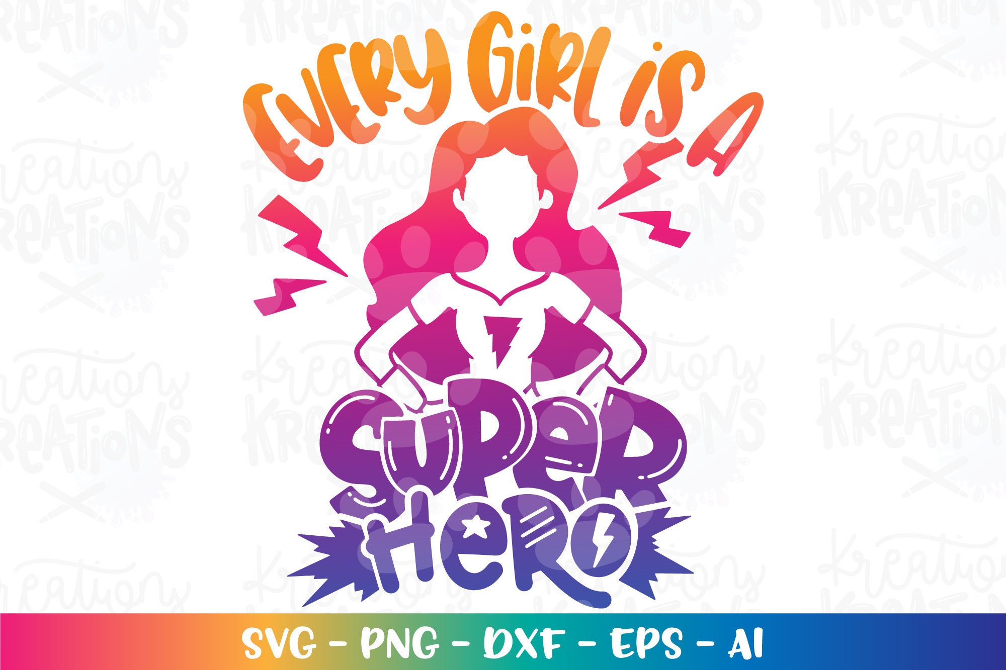 Every Girl is a Super Hero SVG Girl Superhero Iron on Print - Etsy