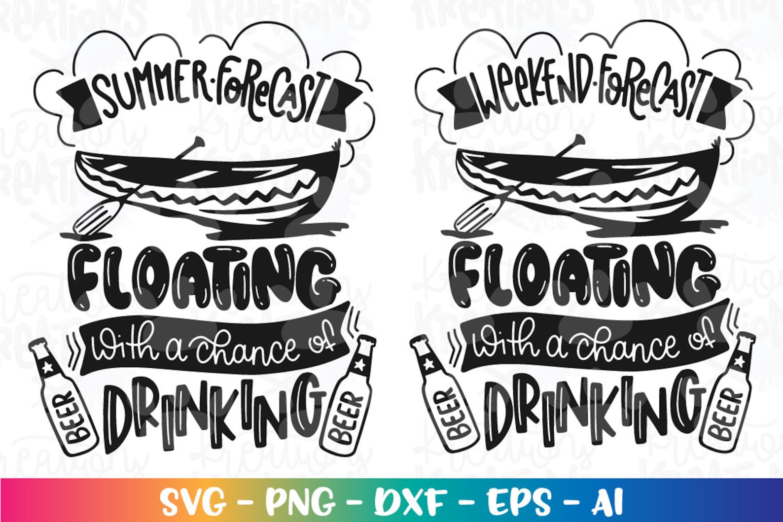 Weekend Forecast Floating With a Chance of Drinking SVG Camp - Etsy