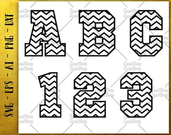 Chevron Pattern Letters