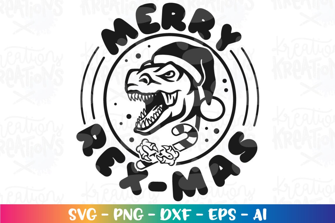 Merry Rex-mas Svg Rexmas T Rex Cute Dinosaur Christmas Svg - Etsy