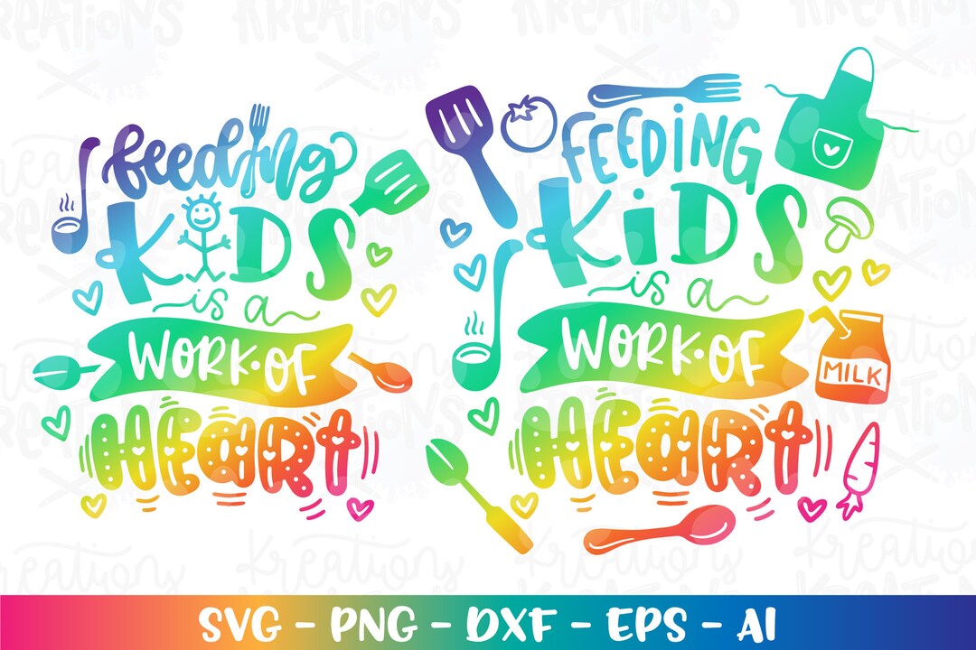 Lunch Lady SVG Feeding Kids is a Work of Heart Svg Cafeteria Essential ...