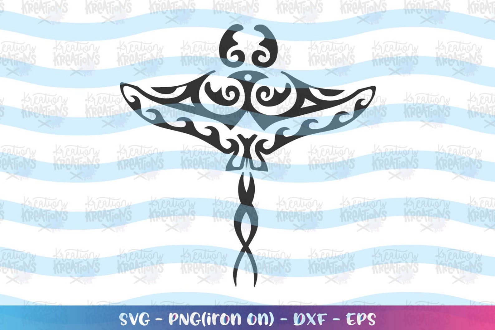 Stingray Tribal Svg Stingray Svg Decal Printable Iron on Cut | Etsy