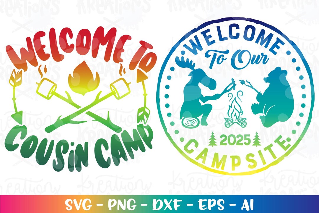 Welcome to Cousin Camp Crew SVG Bear Moose Cousins Family Camp Camping ...