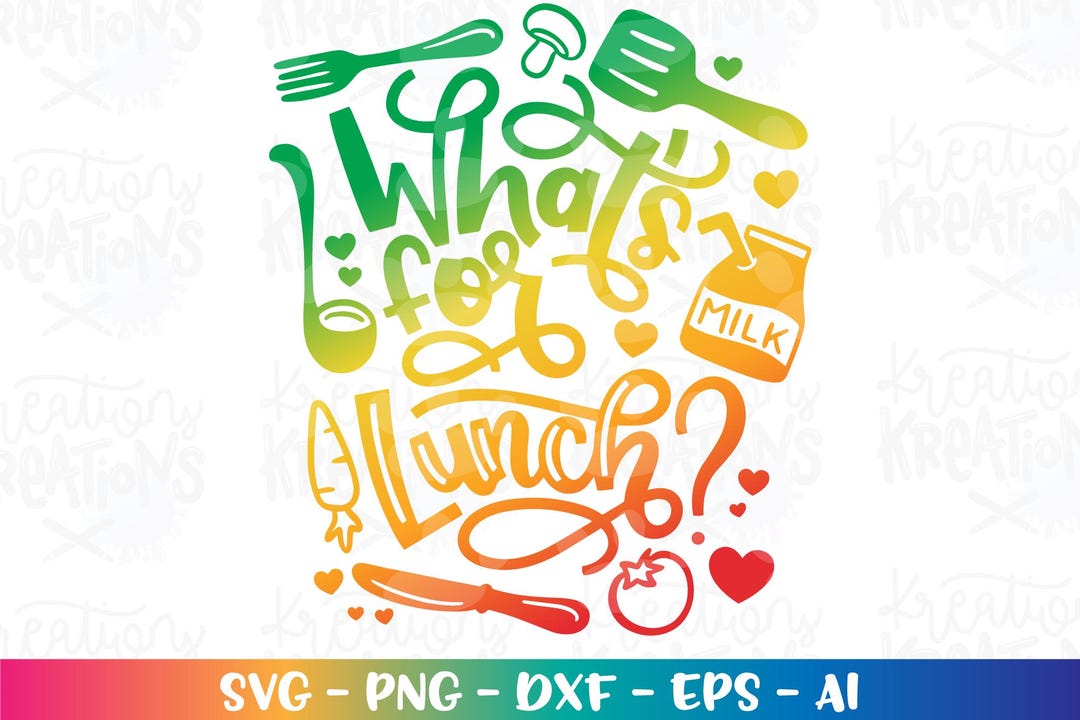 Lunch Lady SVG What's for Lunch Feeding Kids School Cafeteria Essential ...