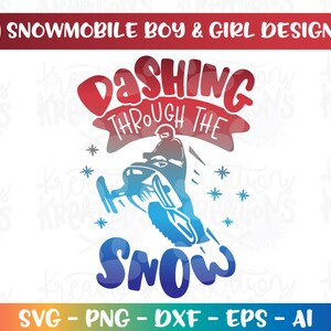 Snowmobile Bundle Svg Clipart Snow Mobile Girl Boy Winter Svg Christmas ...