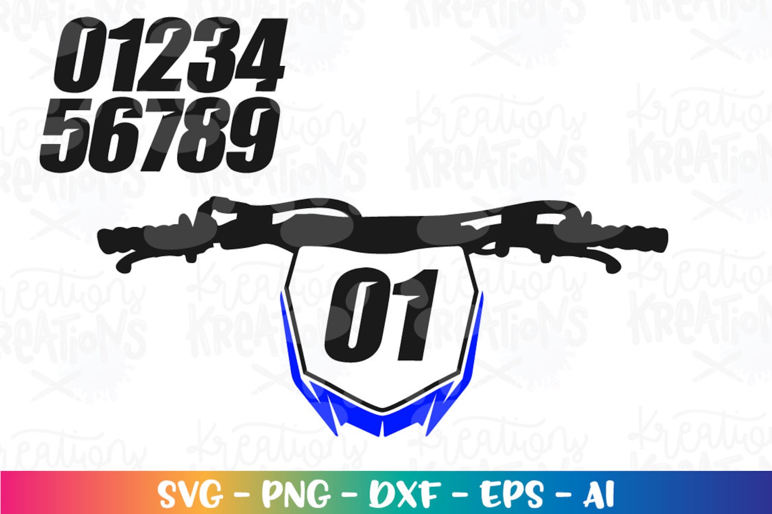 Dirt Bike Plate Number Svg With Plate Numbers Clipart Motocross Iron on ...