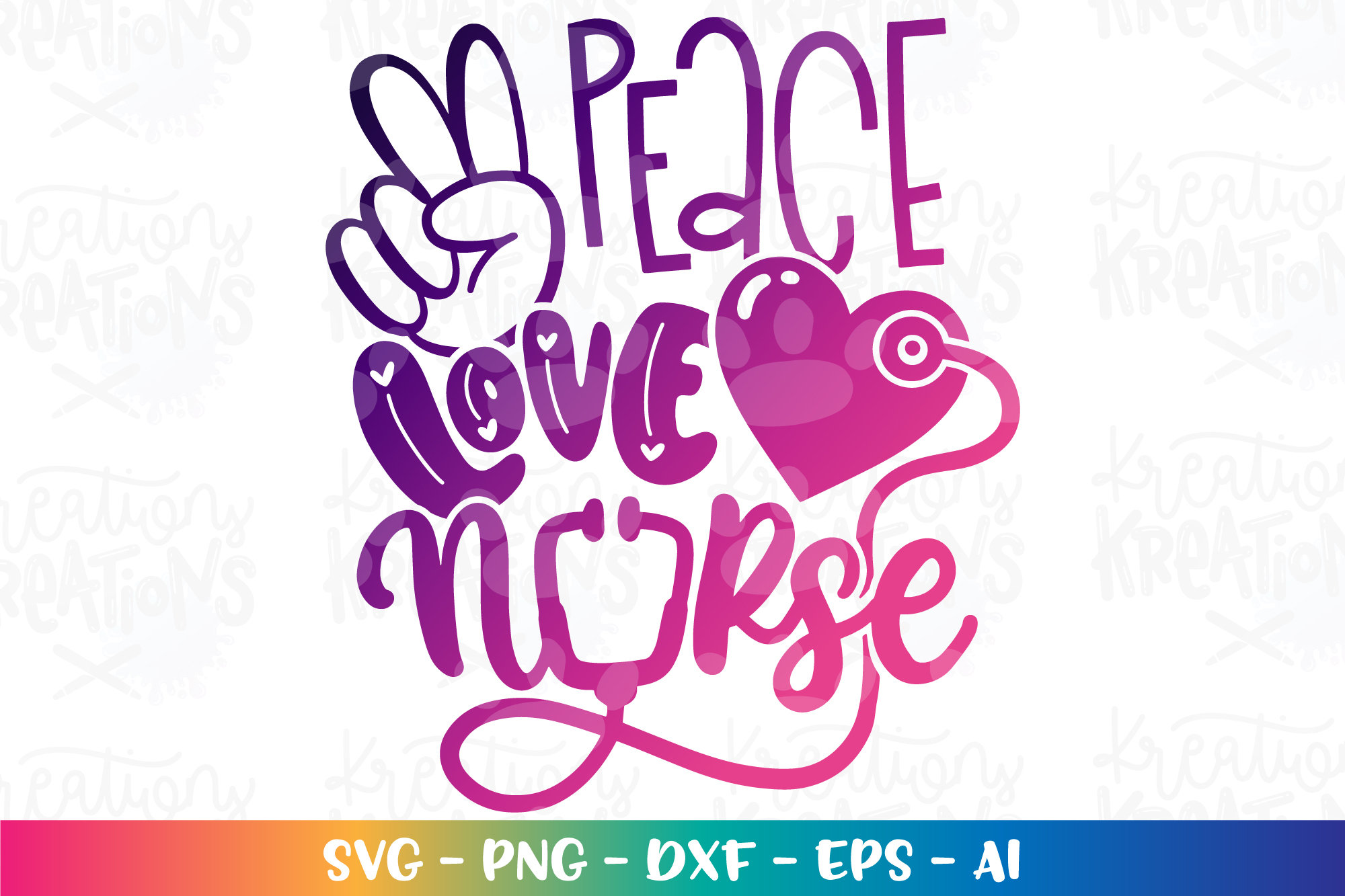 Peace love nurse SVG nurse svg printable iron on decal cut | Etsy
