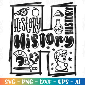 Back to School Svg History Cute Kids Teacher School Hand Drawn Print ...