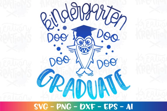Kindergarten Svg Graduate Shark Svg Graduation Shark Cute Svg - Etsy