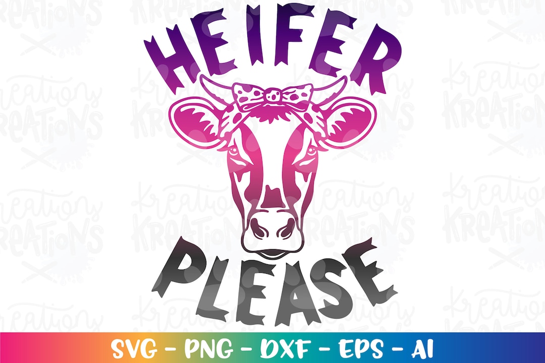 Cow Bandana SVG Farm Svg Heifer Please Cow Bandana Cute Design Cut ...