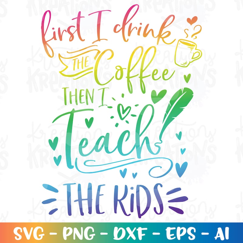 Teacher Coffee Decal - Etsy