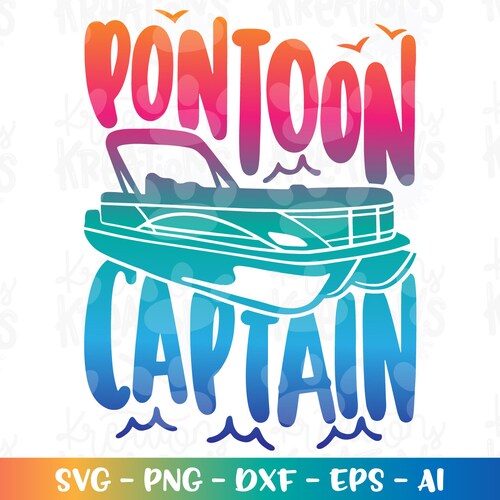 Lake Life Pontoon Boat svg Cut File Png Dxf Jpg - Etsy
