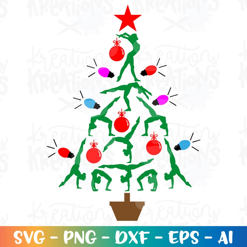 Christmas Gymnastics Svg - Etsy