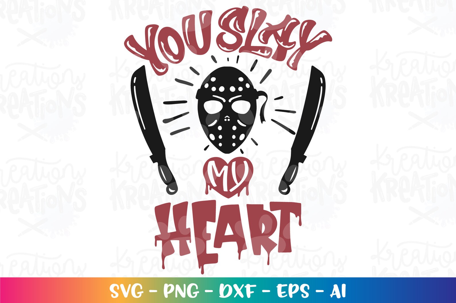 You Slay my Heart svg Horror Valentine's Day svg Scary | Etsy