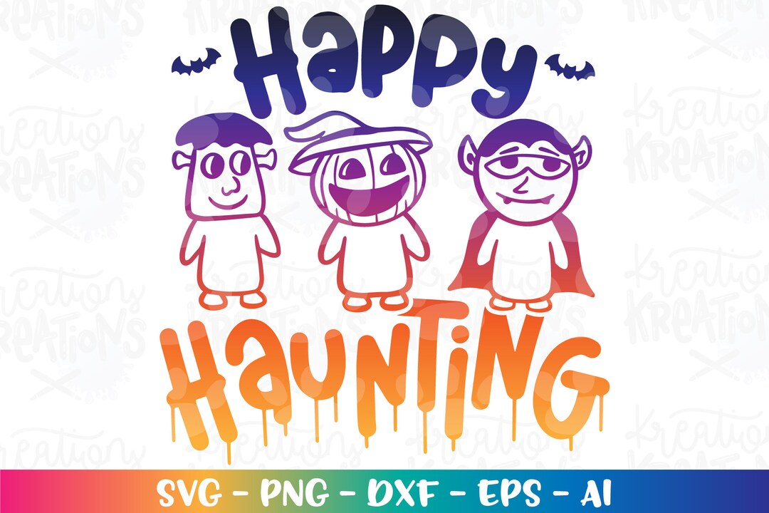 Halloween Svg Haunting Crew Happy Haunting Scary Ghost Horror - Etsy