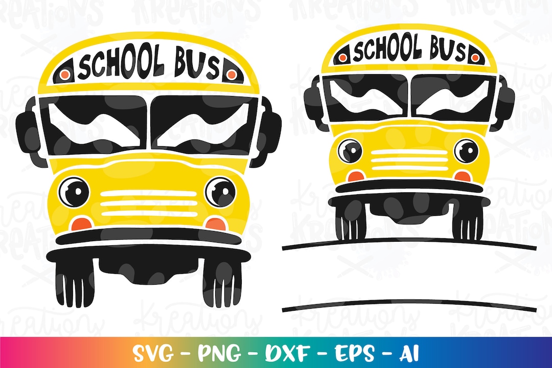 School Bus Svg Cute School Bus Clipart Custom Name Back to School ...