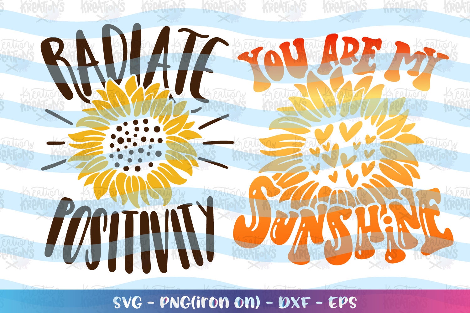 Radiate Positivity svg You are my sunshine Sunflower cute | Etsy