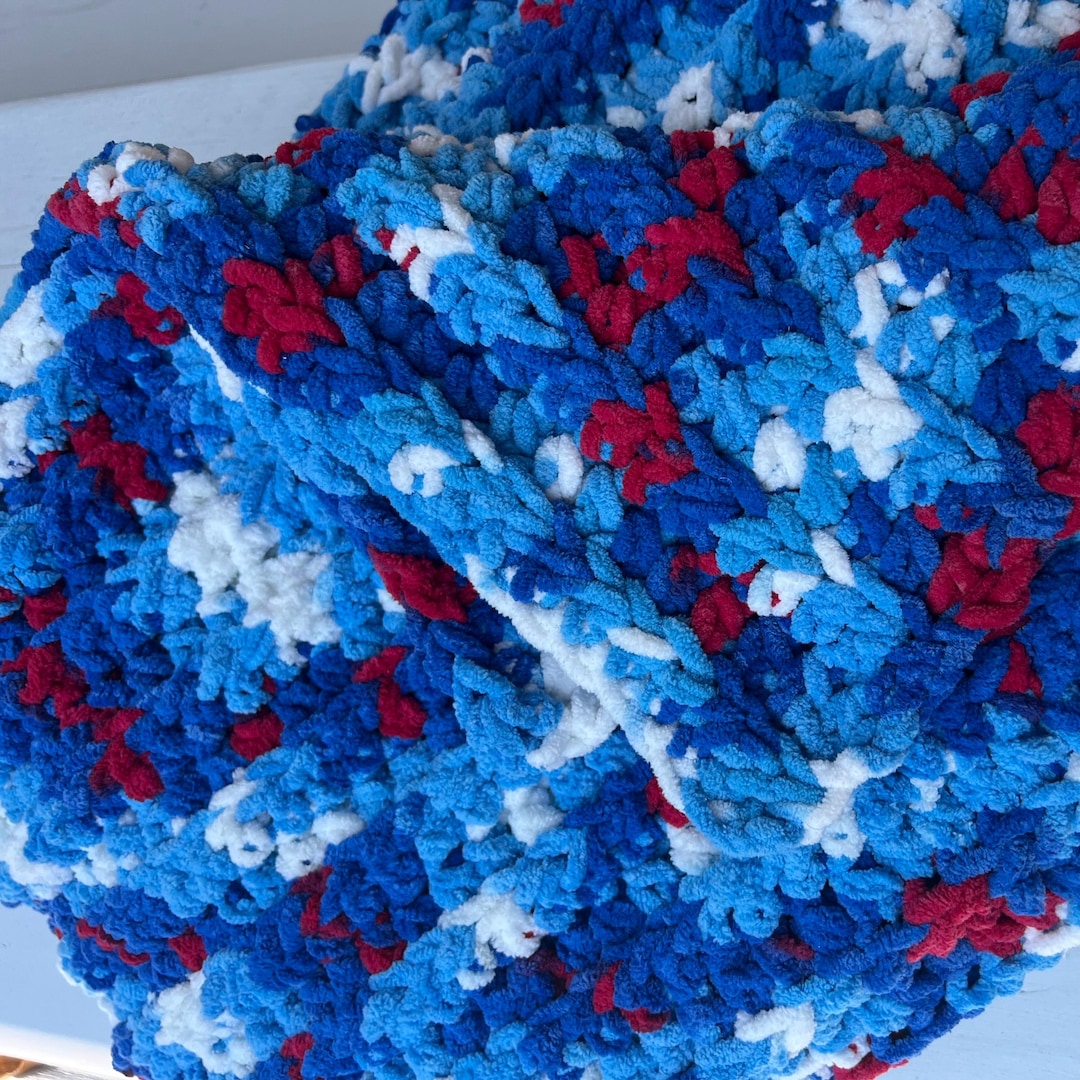 Red, White, and Blue Throw Blanket - Etsy