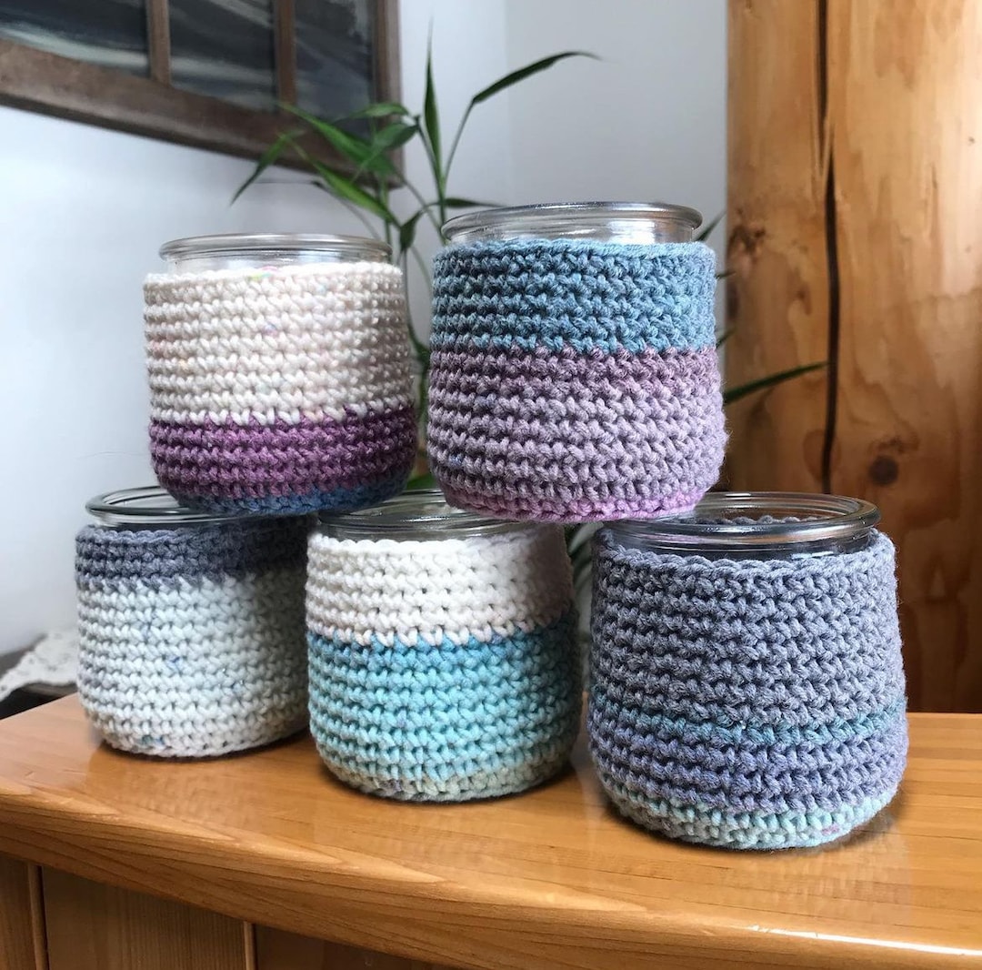 Crochet Covered Jars - Etsy