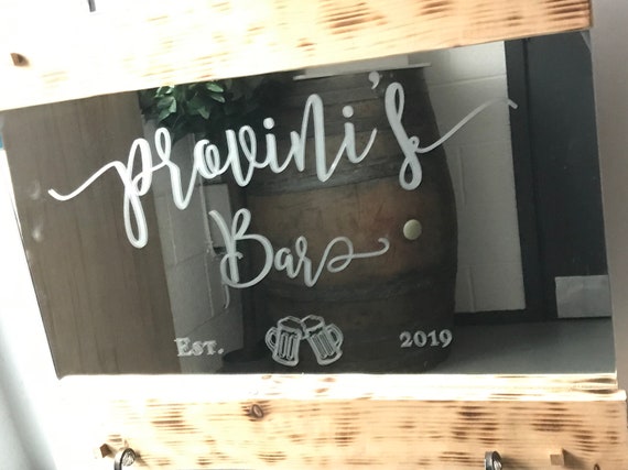 Etched Bar Mirror Decals