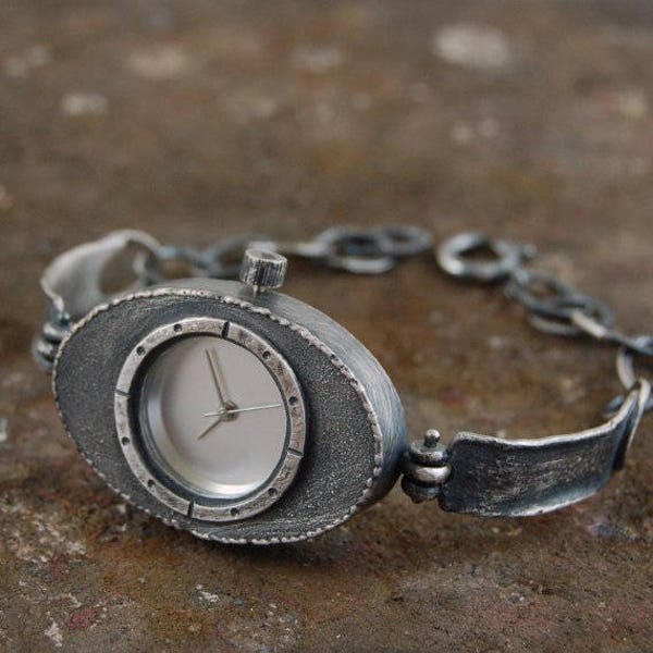 Silver Ring Watch - Etsy