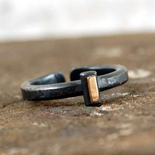 Oxidized Silver Ring - Etsy