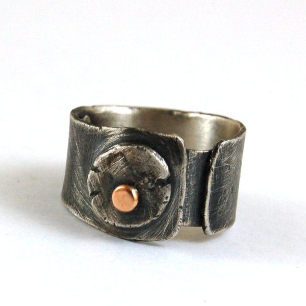 Rustic Silver Ring - Etsy