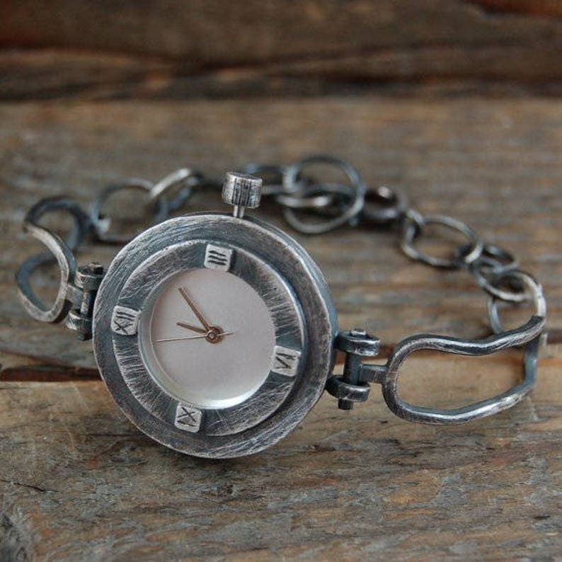 Handcrafted Silver Watch Artisan Unique Silver Watch - Etsy