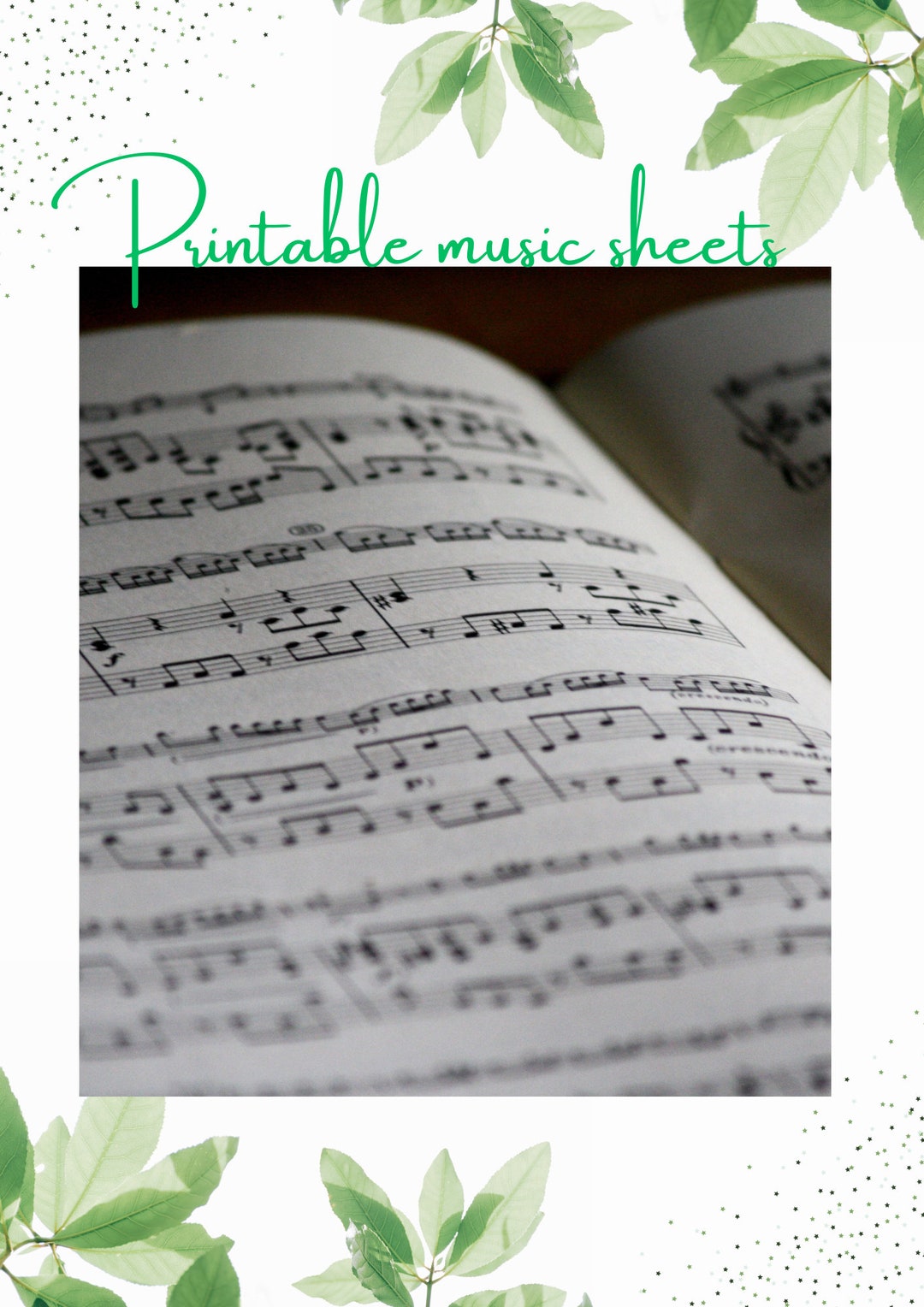 Printable Music Sheets - 100 Pages PDF File- Blank Sheet Music- A4- 8.5 ...
