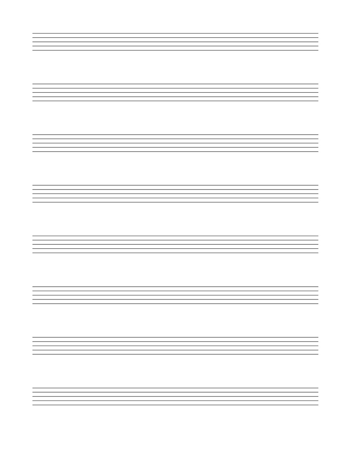 Printable Music Sheets - 100 Pages PDF File- Blank Sheet Music- A4- 8.5 ...