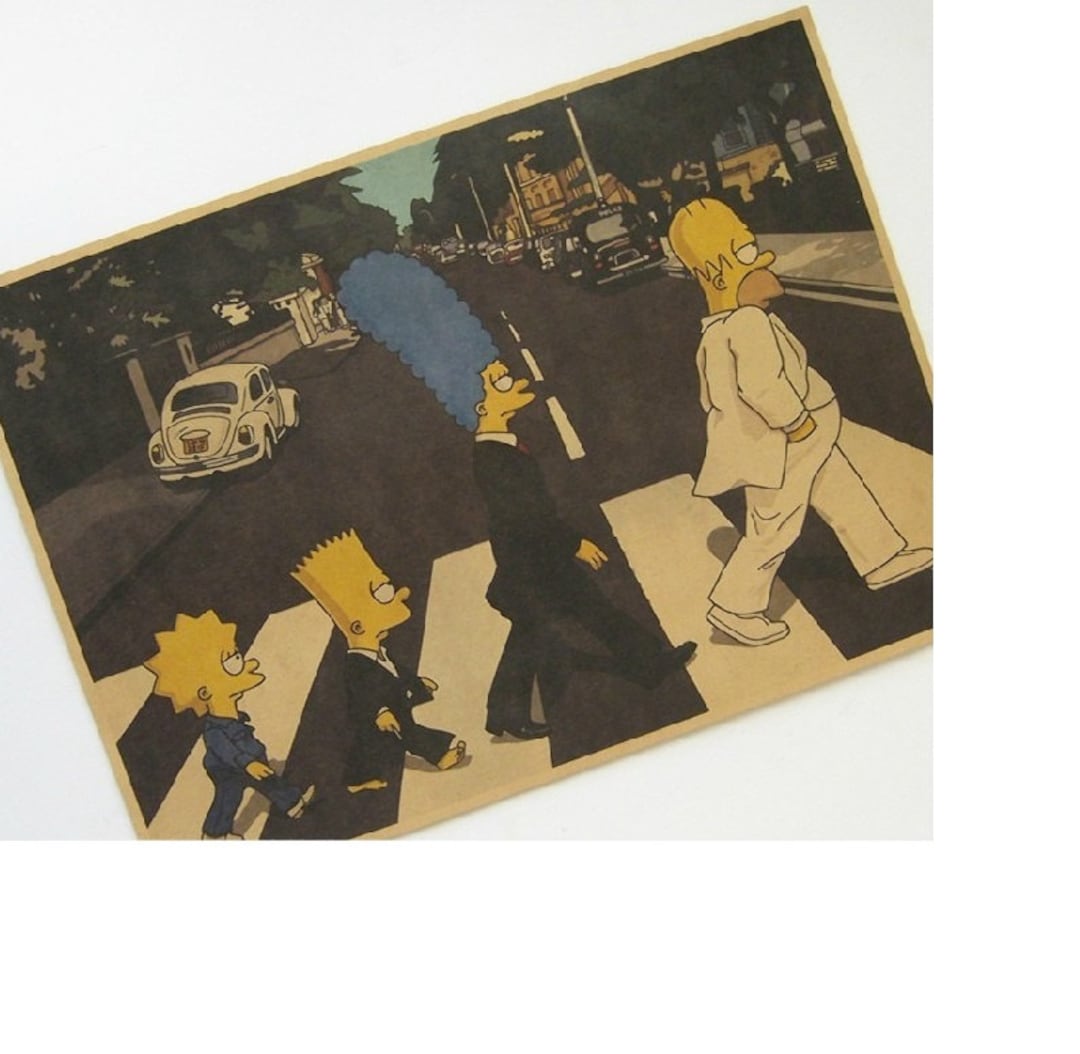 The Simpsons Vintage Poster Wall Paper Home Decor Cuadro Art Painting ...