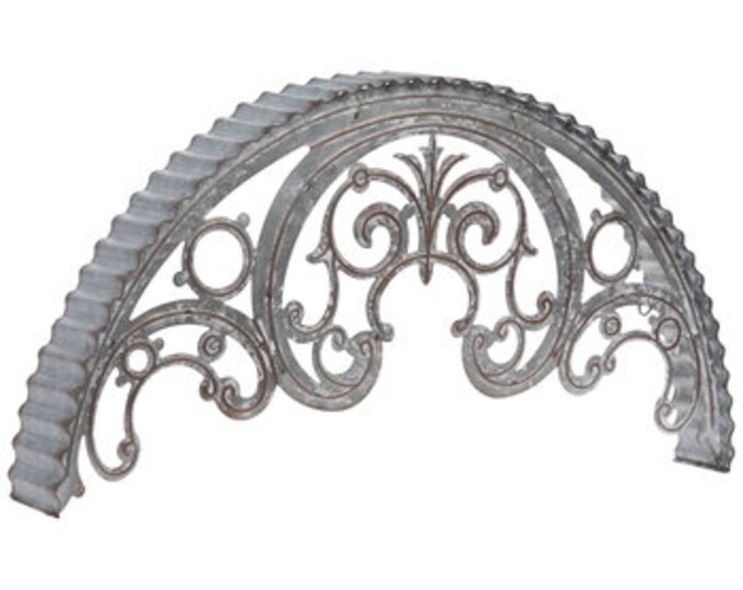 Gorgeous Farmhouse Metal Arched Architectural Detail Awning Use as Door ...