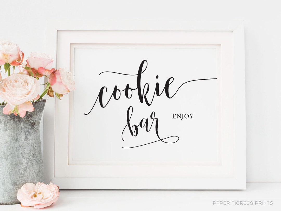 Cookie Bar Sign Printable / Cookies Table Sign / Wedding - Etsy