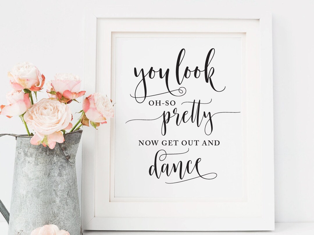 Printable Ladies Bathroom Sign You Look Oh so Pretty Now Get - Etsy Canada