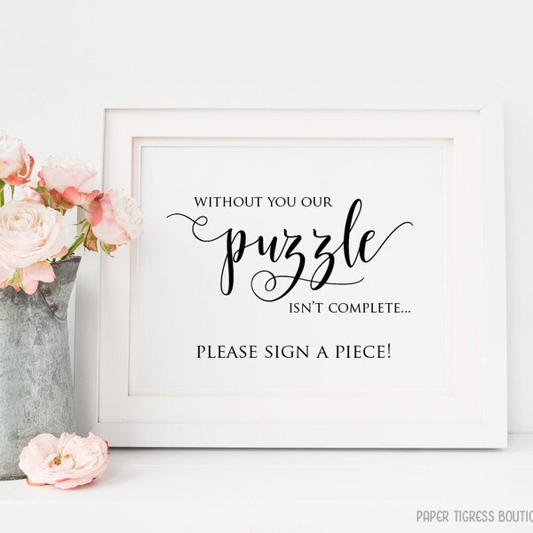 Please Sign a Puzzle - Etsy