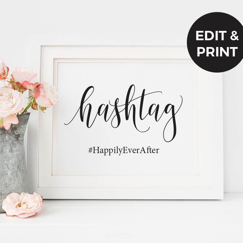 Hashtag Print - Etsy