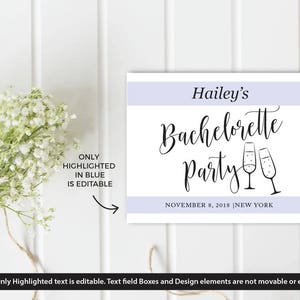 Bachelorette Party Sign Printable, Bachelorette Welcome Sign, Bridal ...