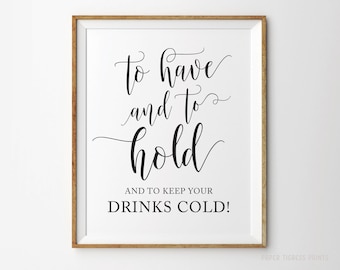 To Have and to Hold to Keep Your Drink Cold Rustic Wedding - Etsy