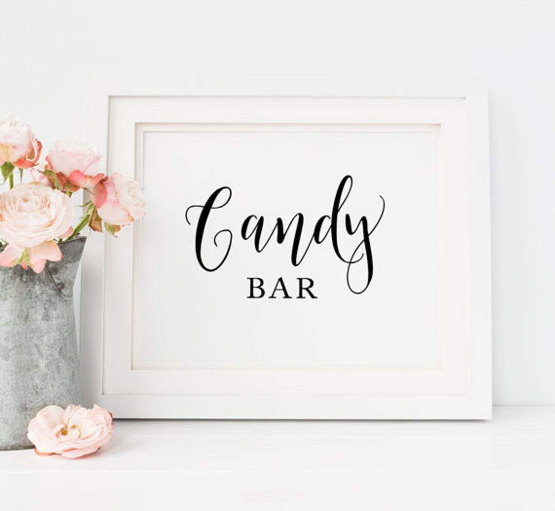Candy Bar Sign Candy Bar Sign Candy Buffet Sign Birthday - Etsy